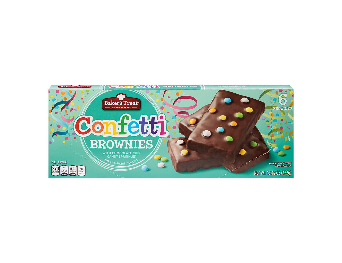 Baker's Treat Confetti Brownies, 13.12 oz